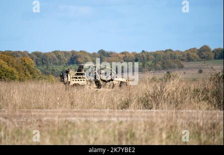 Polaris MRZR-D4 UTV (utility task vehicle) carrying soldiers from 40 ...