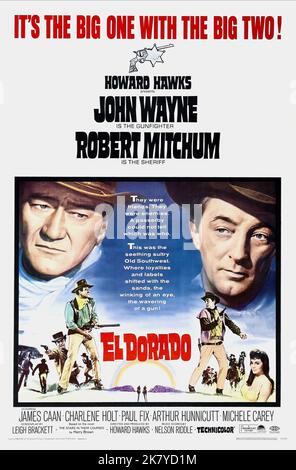 ROBERT MITCHUM, JOHN WAYNE POSTER, EL DORADO, 1966 Stock Photo - Alamy