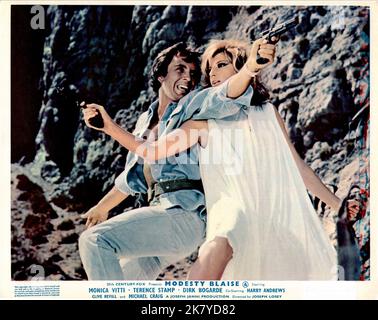 TERENCE STAMP and MONICA VITTI in MODESTY BLAISE (1966), directed by ...