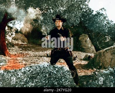 Cowboy with a pistol, guy in a cowboy hat with a gun. Western man with ...