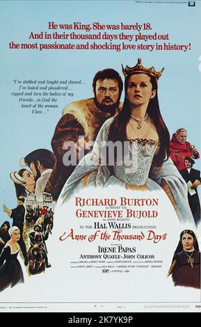 ANNE OF THE THOUSAND DAYS 1969 Universal film with from left Richard ...