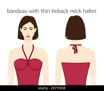 simple vector illustration of a halter top , in a simple and clean ...