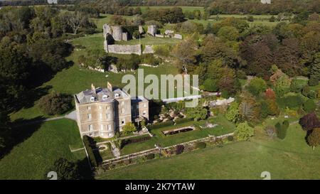 Aerial archive photos of Penrice Castle Estate Oxwich Gower Wales in ...
