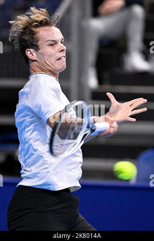 Belgian Michael Geerts pictured in action during a match between ...