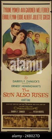 The Sun Also Rises (20th Century Fox, 1957). Hemingway.Starring Tyrone Power, Ava Gardner, Mel ...