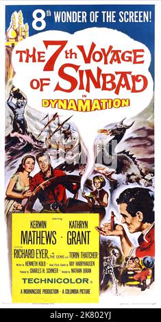 Kerwin Mathews & Kathryn Grant Poster Film: The 7th Voyage Of Sinbad ...