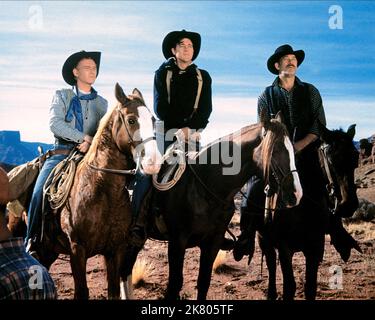 HARRY CAREY JR., BEN JOHNSON, WARD BOND, WAGON MASTER, 1950 Stock Photo ...