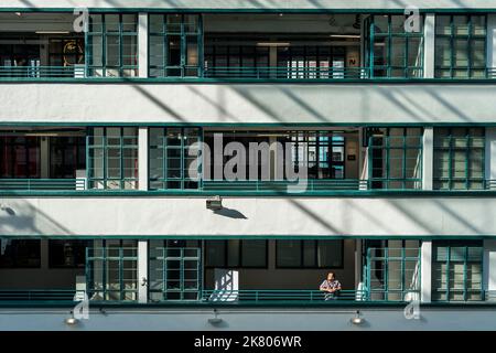 The interior verandahs overlooking the courtyard of PMQ, formerly the ...