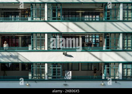 The interior verandahs overlooking the courtyard of PMQ, formerly the ...