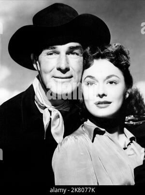 RUTH ROMAN, RANDOLPH SCOTT, COLT .45, 1950 Stock Photo - Alamy