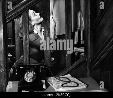 BETTE DAVIS and Director IRVING RAPPER with Movie Crew on set candid ...