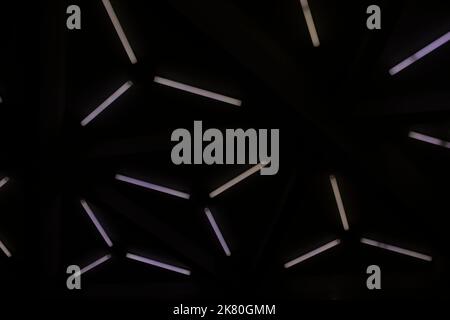 Lights on ceiling. Loft Style Light. Light sources in building ...