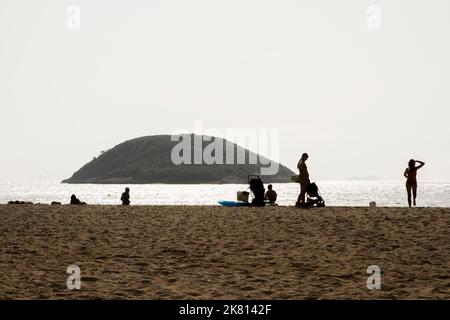 Magaluf, Mallorca, Spain. 18th Oct, 2022. Off season beach life in ...