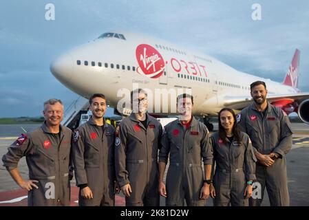 Squadron Leader Matthew Stannard, Chief Pilot, Virgin Orbit received an ...