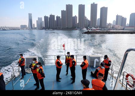 QINGDAO, CHINA - OCTOBER 20, 2022 - A joint maritime law enforcement ...