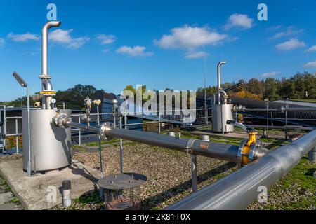 Biowaste storage, biogas plant of the company Reterra, biogas is ...