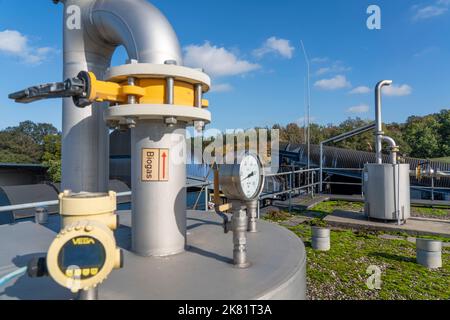 Biowaste storage, biogas plant of the company Reterra, biogas is ...