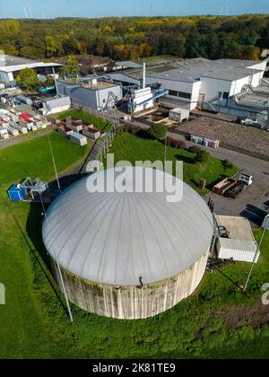 Biowaste storage, biogas plant of the company Reterra, biogas is ...