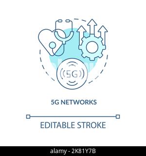 Fifth generation networks in medicine concept icon Stock Vector Image ...