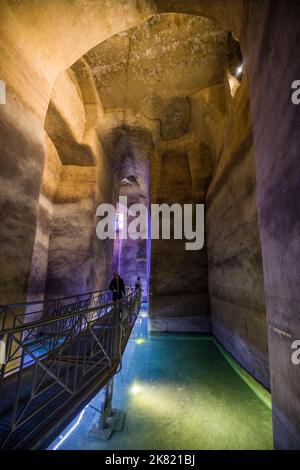 Italy, Basilicata region: Matera. Palombaro Lungo, the enormous cistern ...