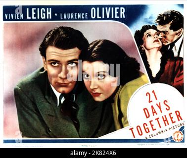 Vivien Leigh, Laurence Olivier, "21 Days" (1940) Columbia Pictures File ...