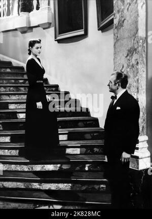 NOTORIOUS 1946 RKO film with from l: Leopoldine Constantine, Ingrid ...