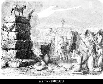 Worshipping the Golden Calf Stock Photo - Alamy