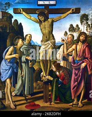 Crucifixion with St Jerome, St Francis, Pietro Perugino, St Mary Magdalene , Magdalen, St John ...
