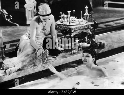 CLAUDETTE COLBERT as Empress Poppaea in Asses Milk Bath in THE SIGN OF ...