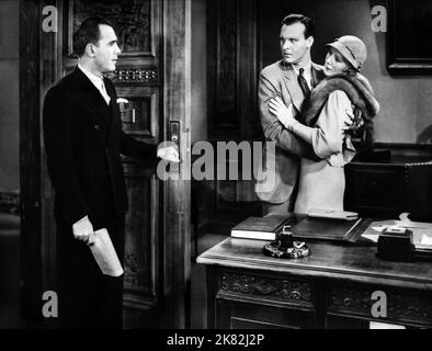 PAT O'BRIEN, GAVIN GORDON, KAY JOHNSON, AMERICAN MADNESS, 1932 Stock ...