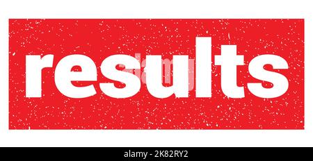 RESULTS text written on red rectangle stamp sign Stock Photo - Alamy