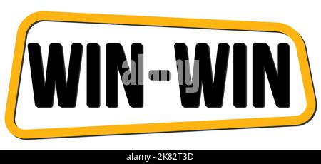 WIN-WIN text written on yellow-black grungy stamp sign Stock Photo - Alamy