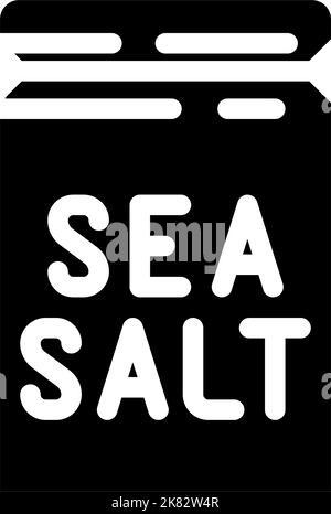 salt wooden spoon glyph icon vector illustration Stock Vector Image ...