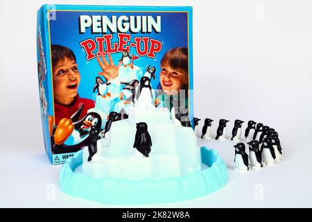 Penguin Pile up game of skill and balance with space for copy Stock ...