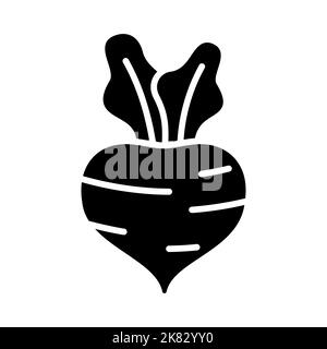 Beetroot isolated vector glyph icon. Vegetable sign. Graph symbol for ...