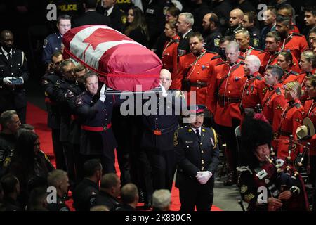 The casket of South Simcoe Police Service constable Morgan Russell is ...