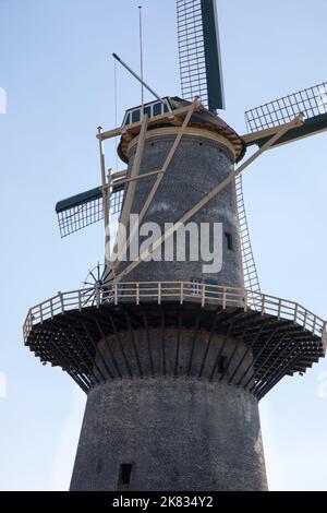 Traditional wind tower at original historic Al Fahidi district , al ...
