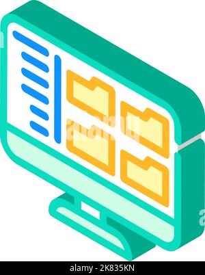 browse folder isometric icon vector illustration Stock Vector Image ...