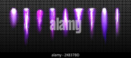 Jetpack light, purple fire flames of space rocket, shuttle launch ...