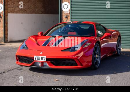 Ferrari 458 Speciale ‘VIG 112’ on display at the Poster Cars ...