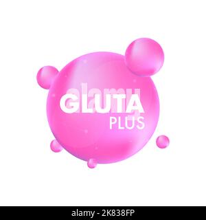 Glutathione chemical formula. Reduced glutathione, GSH. Vitamin ...