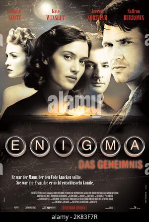 Saffron Burrows, Kate Winslet, Jeremy Northam & Dougray Scott Poster Film: Enigma (2001 ...