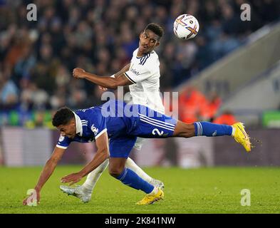 James Justin of Leeds United during the Derby County v Leeds United ...