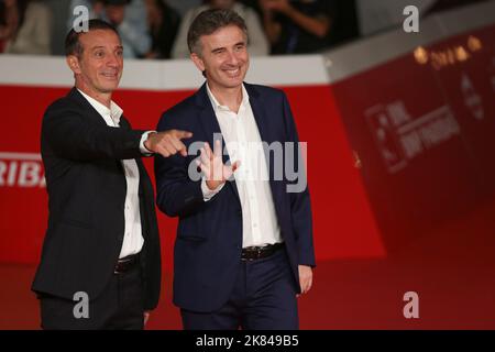 (l) Salvo Ficarra and (r) Valentino Picone attend the red carpet of the ...