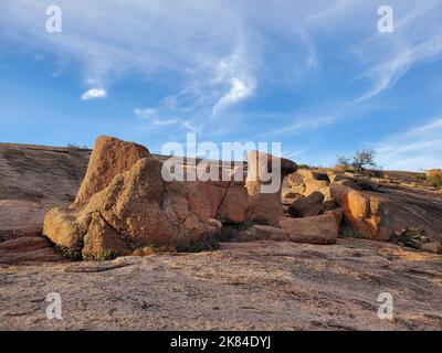 Granite rock formations Enchanted Rock State Natural Area Texas USA ...