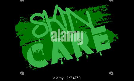 Skin Care. Graffiti tag. Abstract modern street art decoration ...