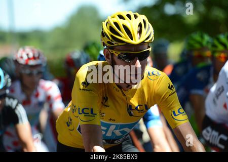 Bradely Wiggins on stage 15 from Samatan to Pau Stock Photo - Alamy
