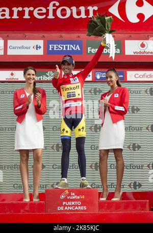 Alberto Contador of Tinkoff Saxo wins the stage and extends his overall ...
