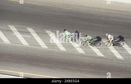 The peleton at the base of the Al Jabal Street (Bousher Al Amerat ...