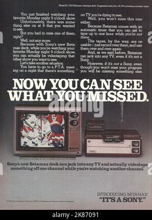 Sony Trinitron Plus Sony television Sony tv paper advert Stock Photo ...